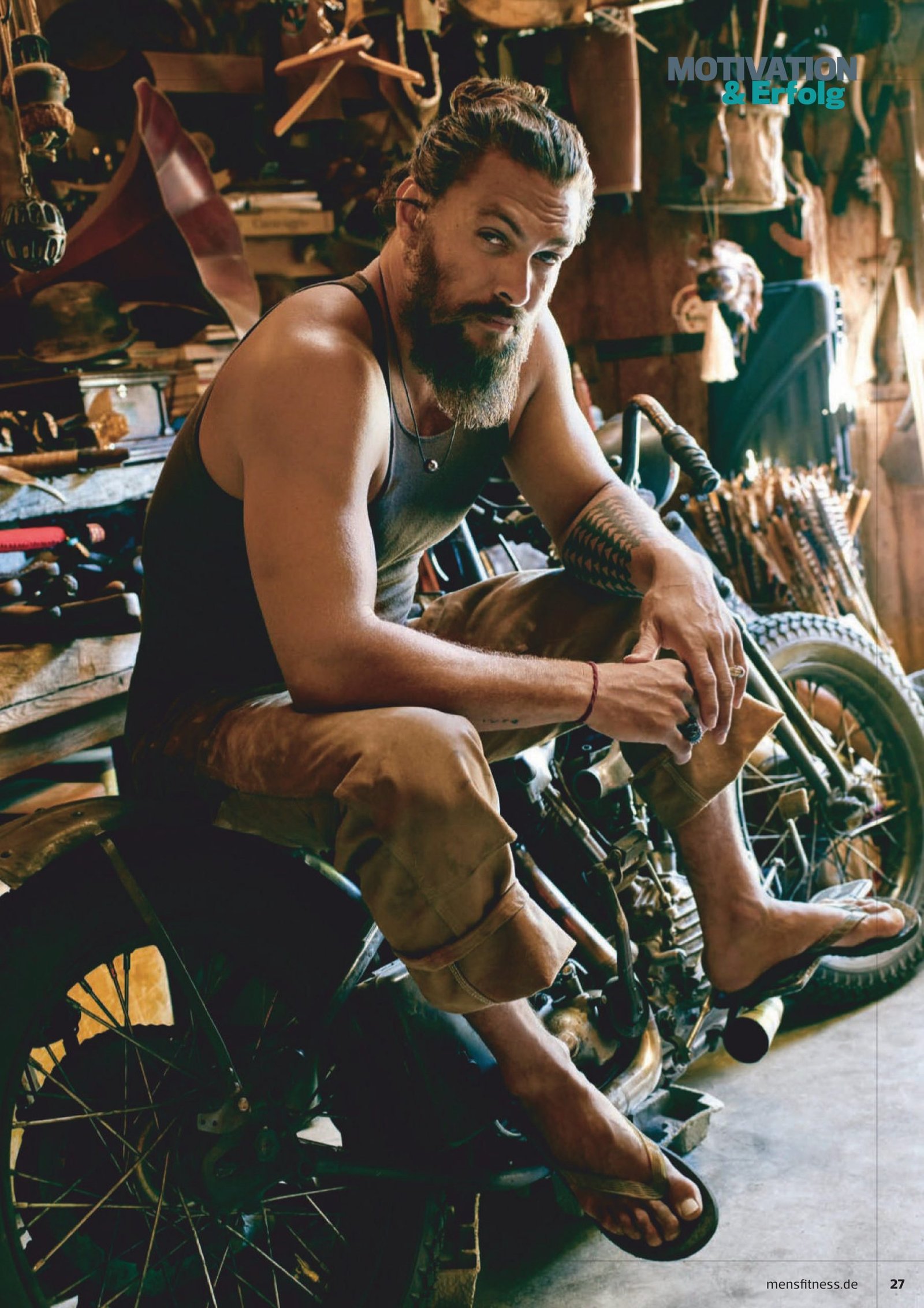 Jason Momoa en Mens Fitness - No Es País Para Cinéfilos