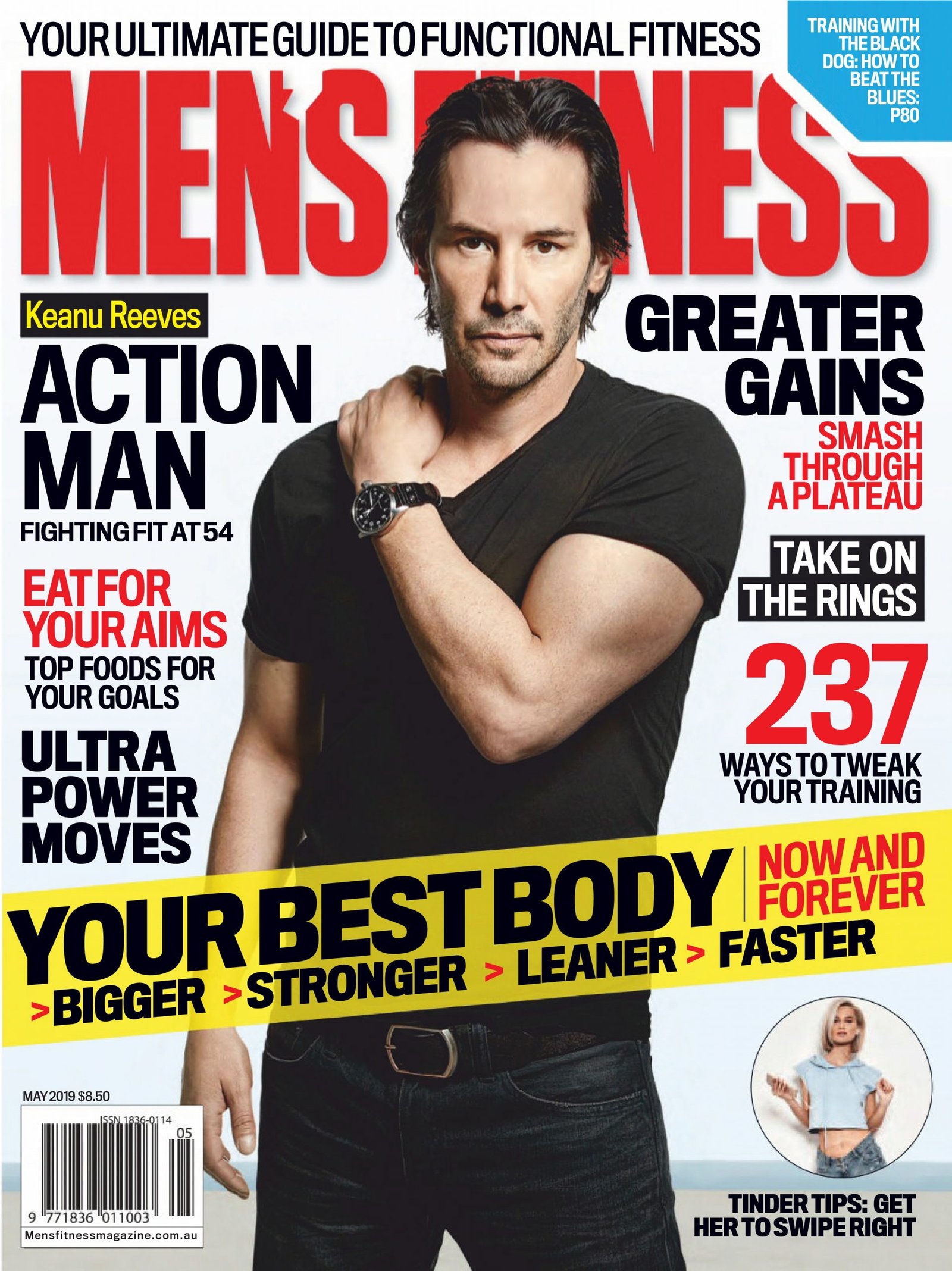 Keanu Reeves en Men's Fitness - No Es País Para Cinéfilos